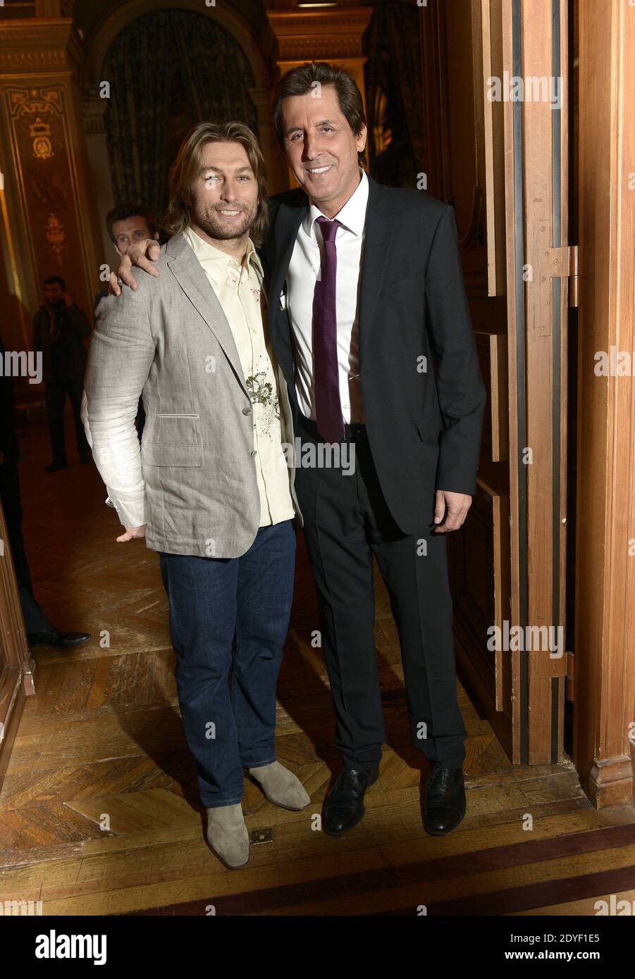 Dimitri Szarzewski, Max Guazzini attending a medal ceremony at the City ...