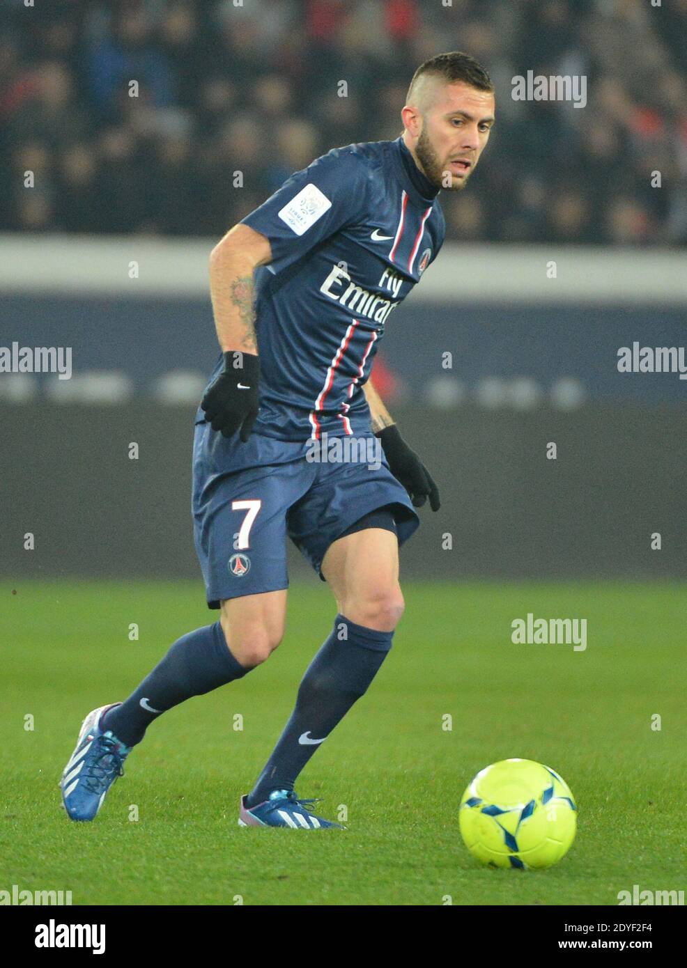 PSG's Jeremy Menez during the French First League soccer match, Paris ...