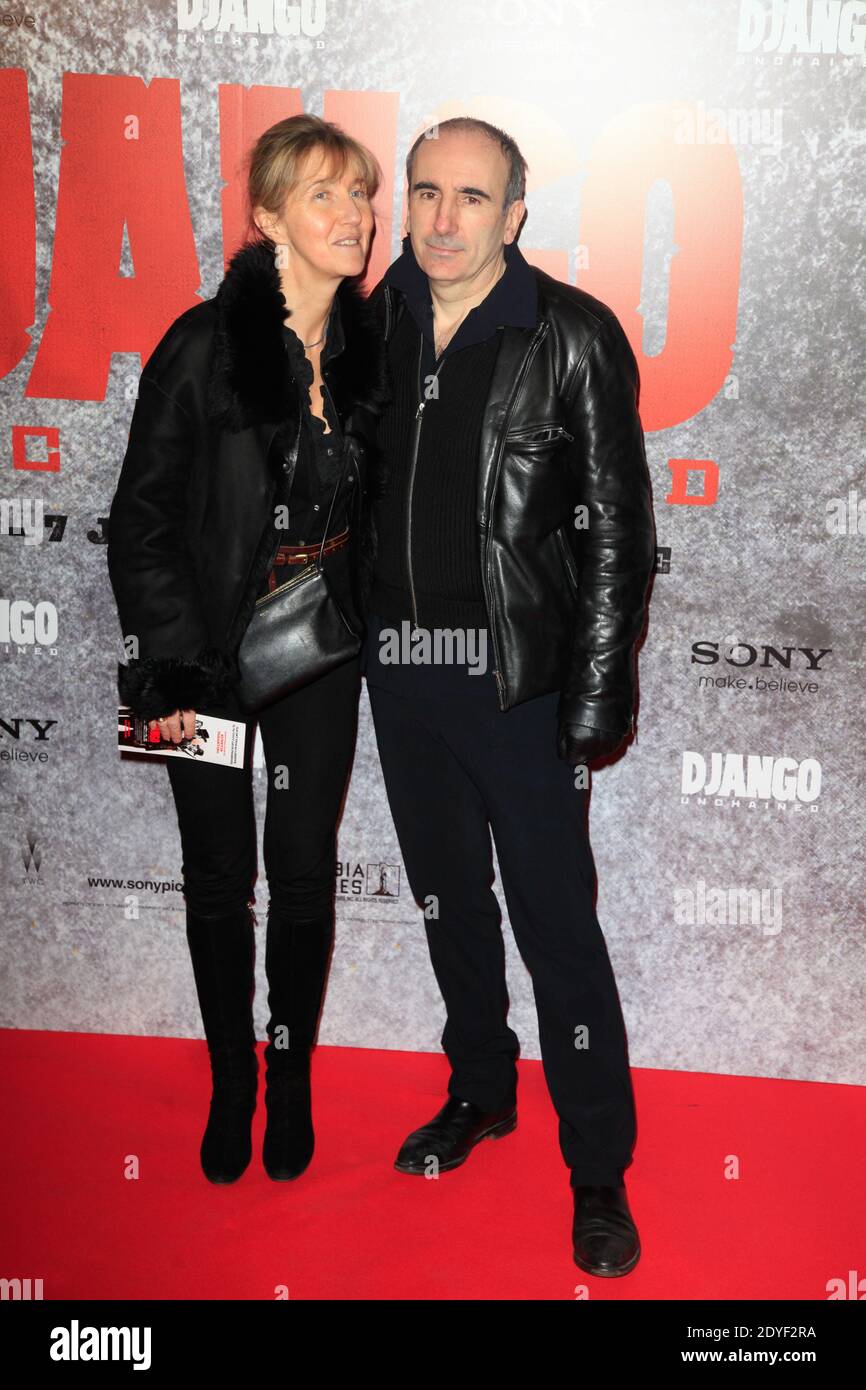 Philippe Harel and his wife attending the premiere of "Django Unchained ...