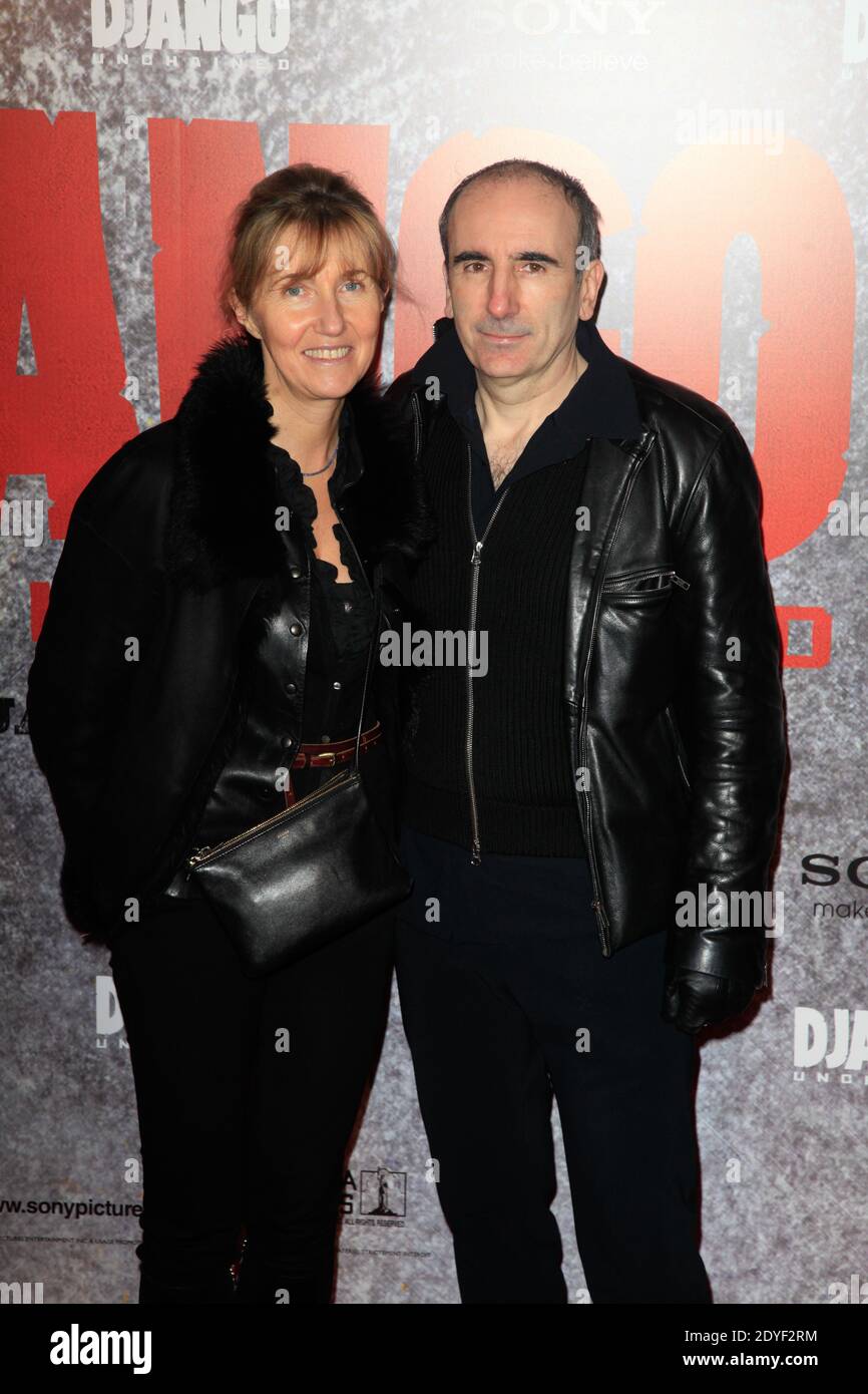 Philippe Harel and his wife attending the premiere of "Django Unchained ...
