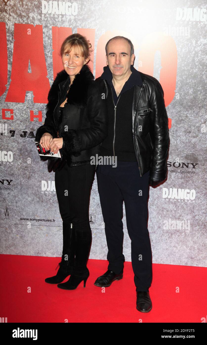 Philippe Harel and his wife attending the premiere of "Django Unchained ...