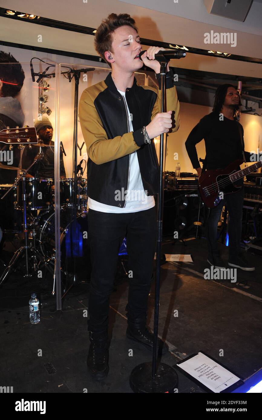 Showcase of British singer Conor Maynard in Citadium store in Paris ...