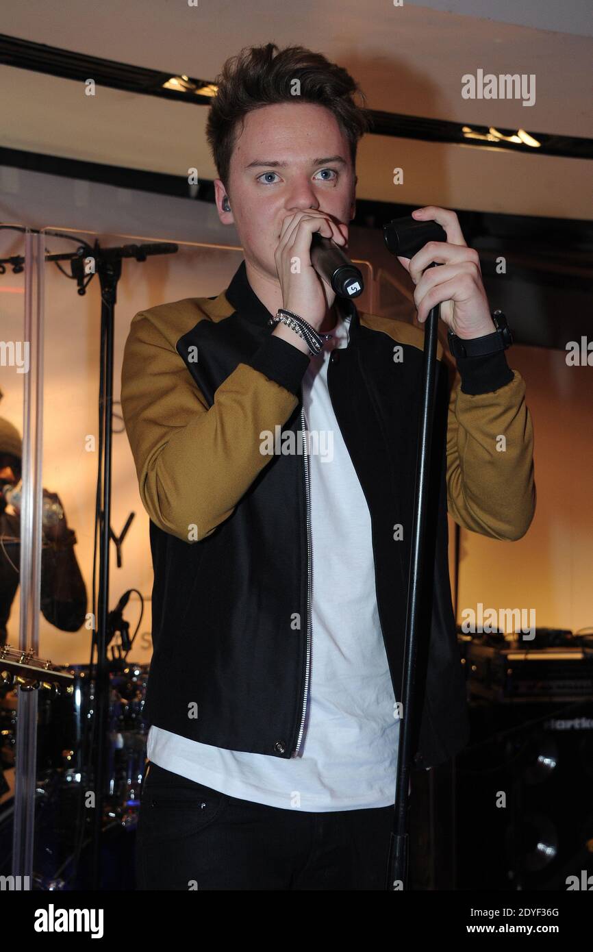 Showcase of British singer Conor Maynard in Citadium store in Paris ...