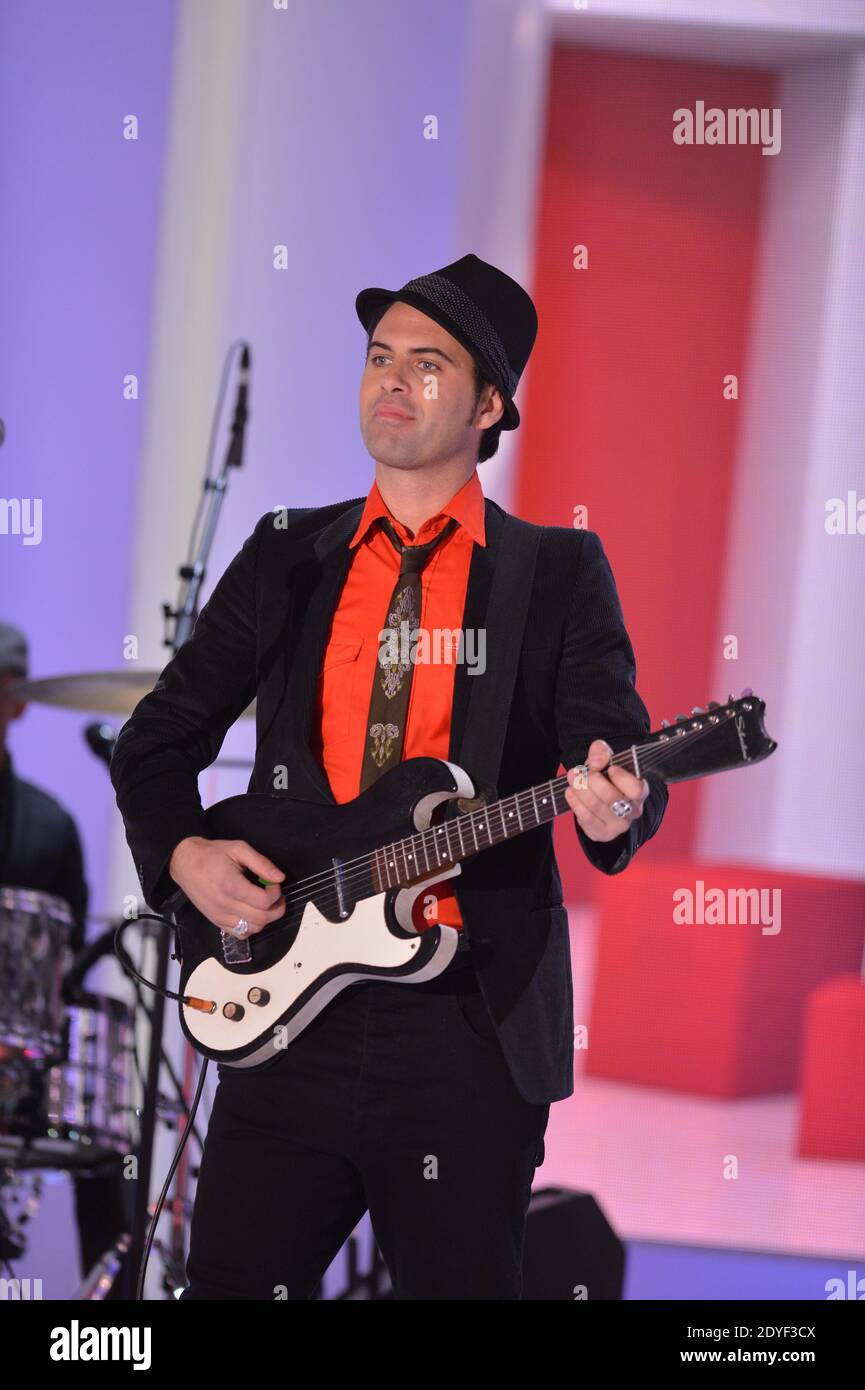 Manu Lanvin at the taping of Vivement Dimanche on January 22, 2013 in ...