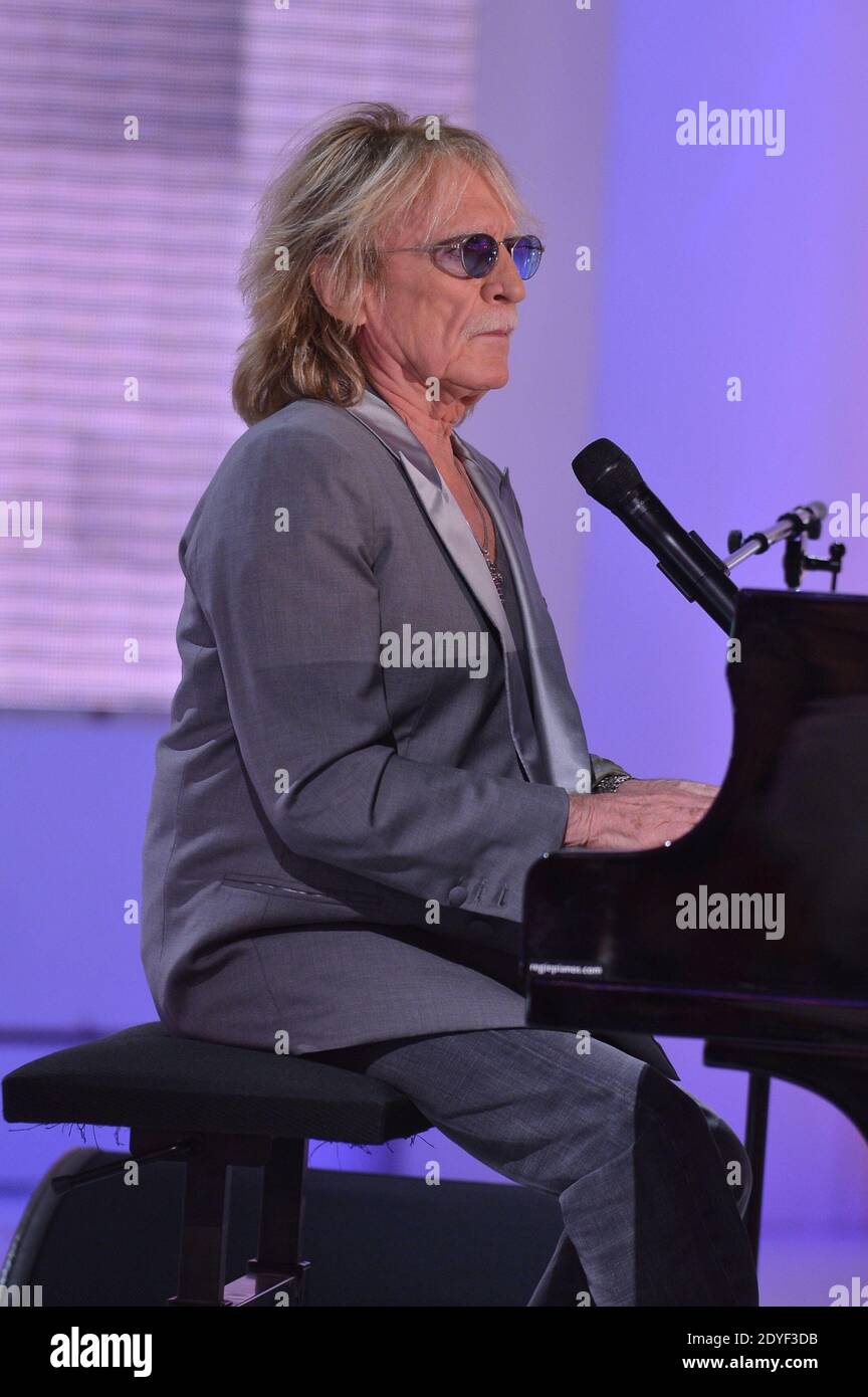 Singer Christophe at the taping of Vivement Dimanche on January 22 ...