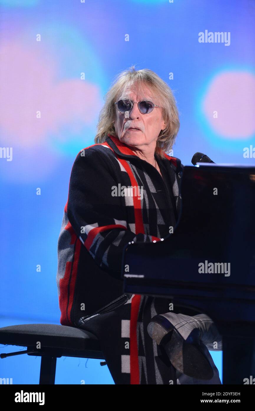 Singer Christophe at the taping of Vivement Dimanche on January 22 ...