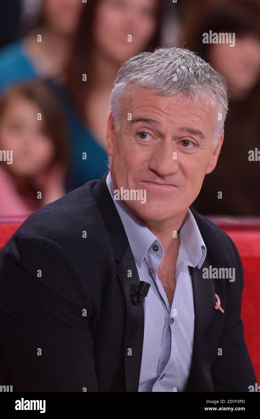 Didier Deschamps at the taping of Vivement Dimanche on March 27, 2013 ...
