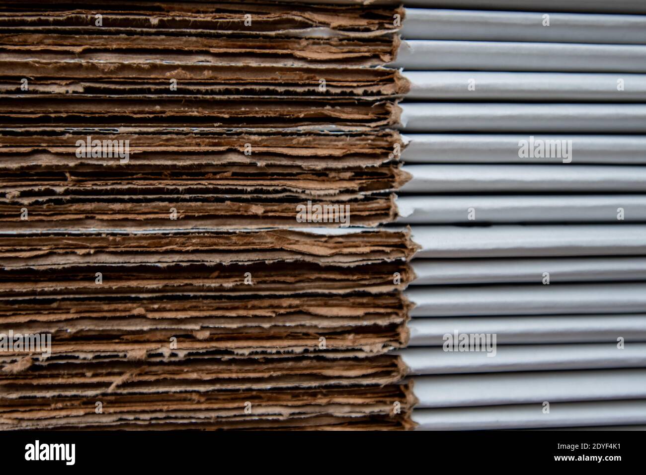 Stacks of Flat Cardboard Boxes with rough edges Stock Photo - Alamy