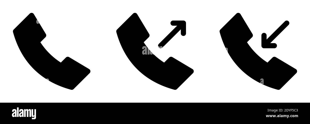 collection of call icon vector. phone icon, incoming call symbol ...