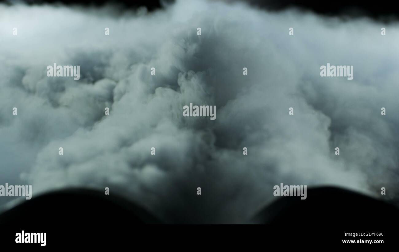 Real Jet Reagent Turbines Smoke Stock Photo - Alamy