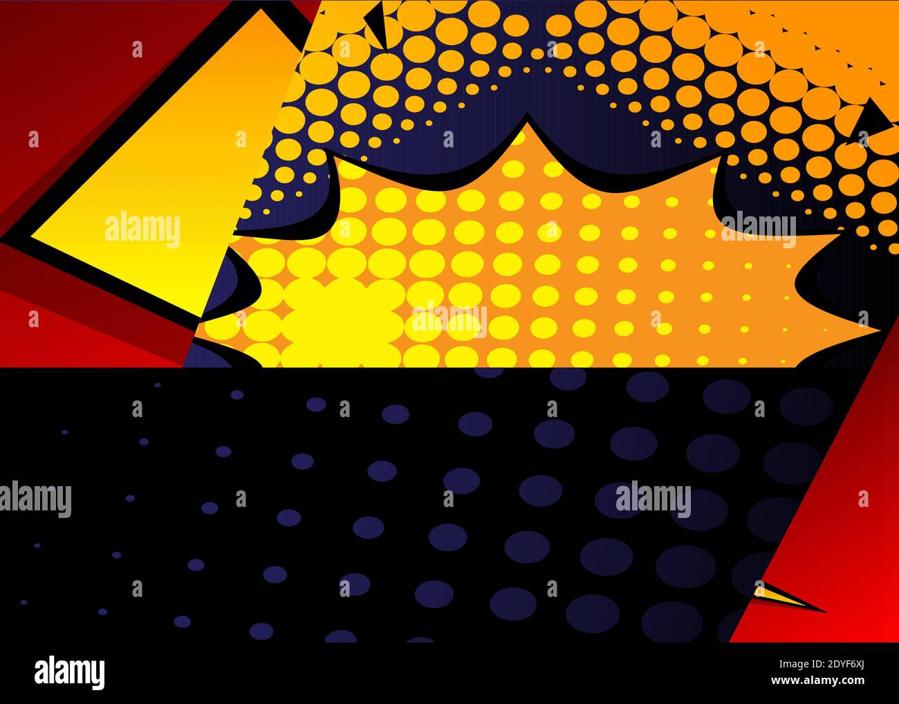 Cartoon design colored background. Comic book illustration with speech ...