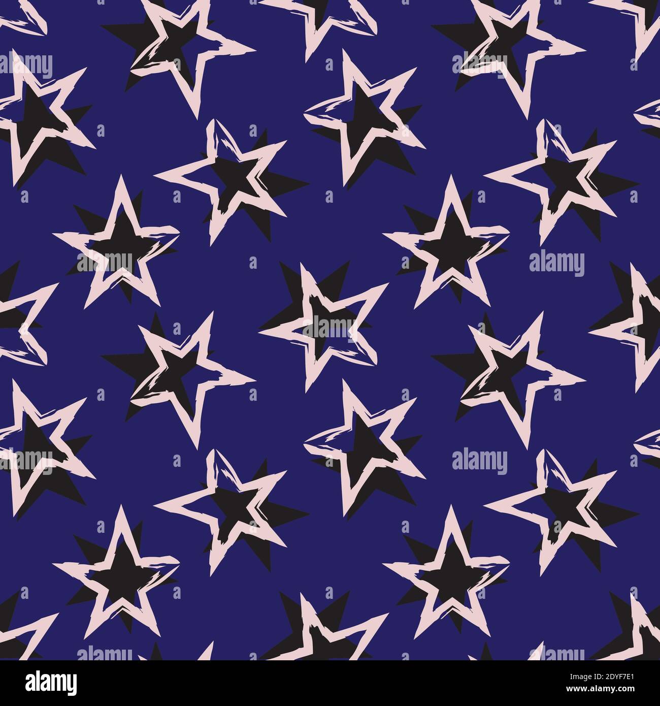 Stars brush stroke seamless pattern background for fashion textiles ...