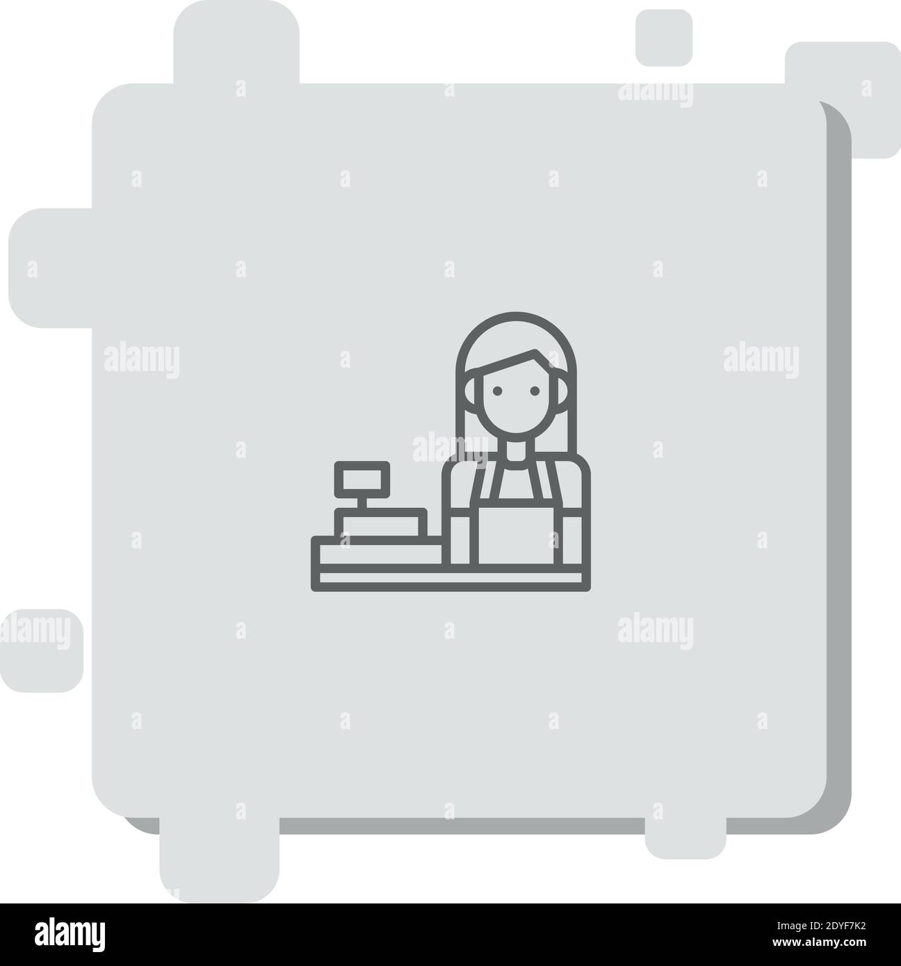 cashier vector icon modern simple vector illustration Stock Vector ...