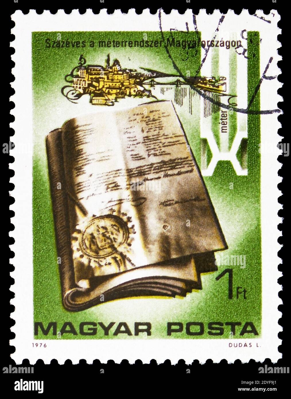 MOSCOW, RUSSIA - FEBRUARY 22, 2019: A stamp printed in Hungary shows ...