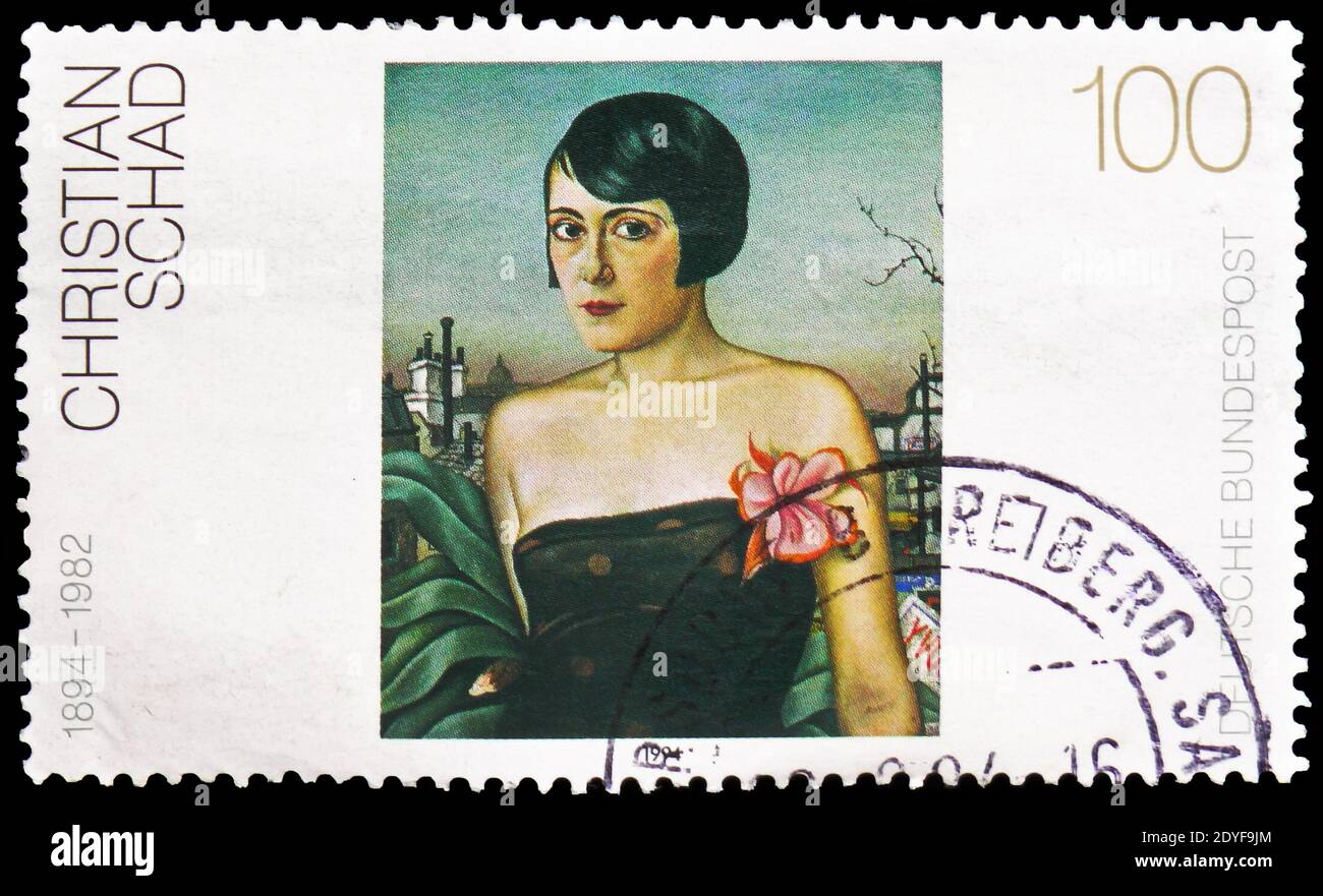 MOSCOW, RUSSIA - FEBRUARY 22, 2019: A stamp printed in Germany, Federal ...