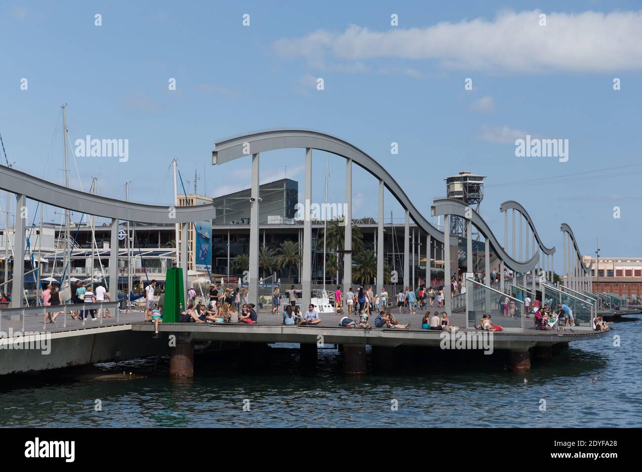 Rambla del Mar Bridge Stock Photo - Alamy