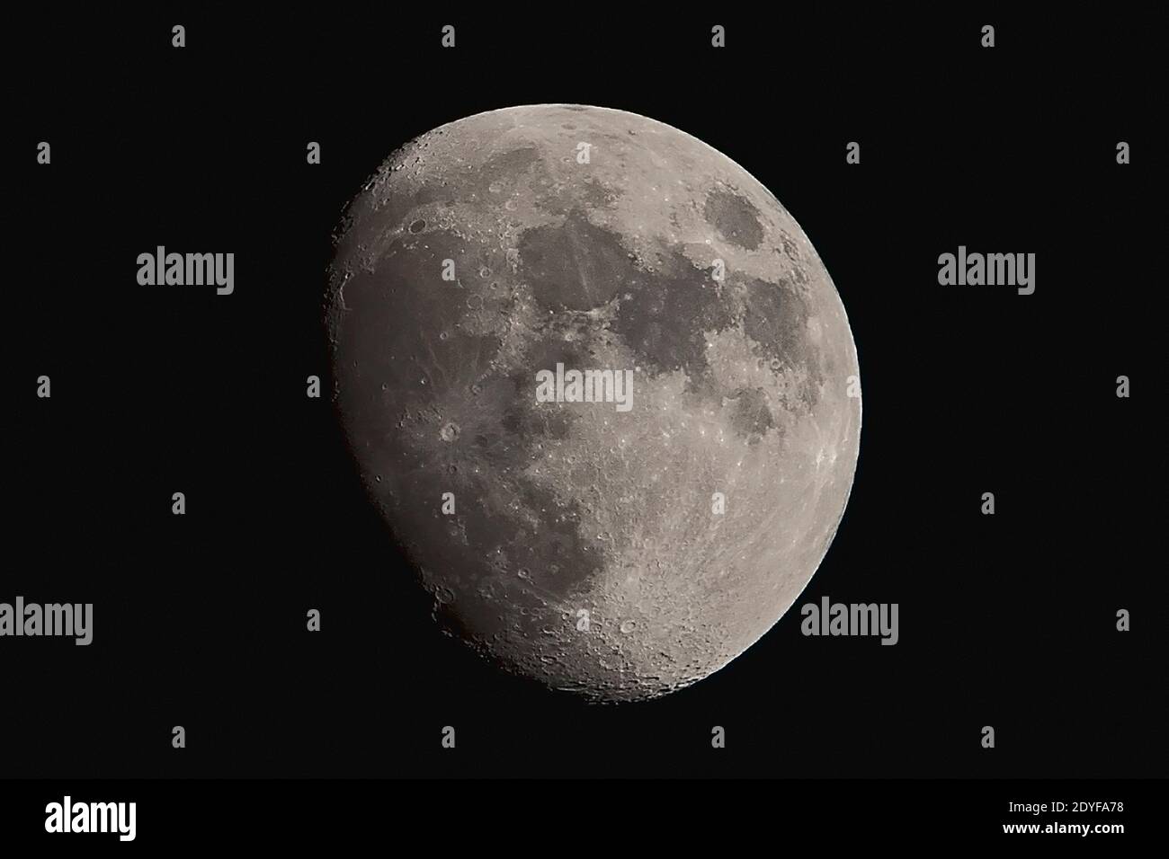 Waxing moon as seen from southwest US Stock Photo - Alamy