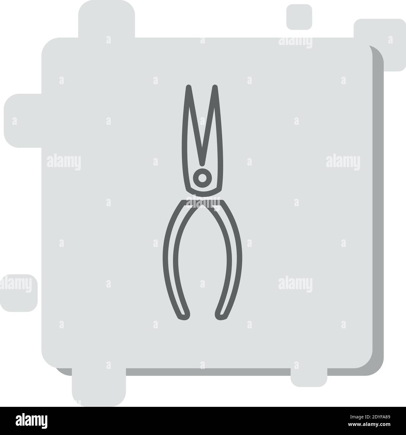 pincer thin shape with points vector icon modern simple vector ...