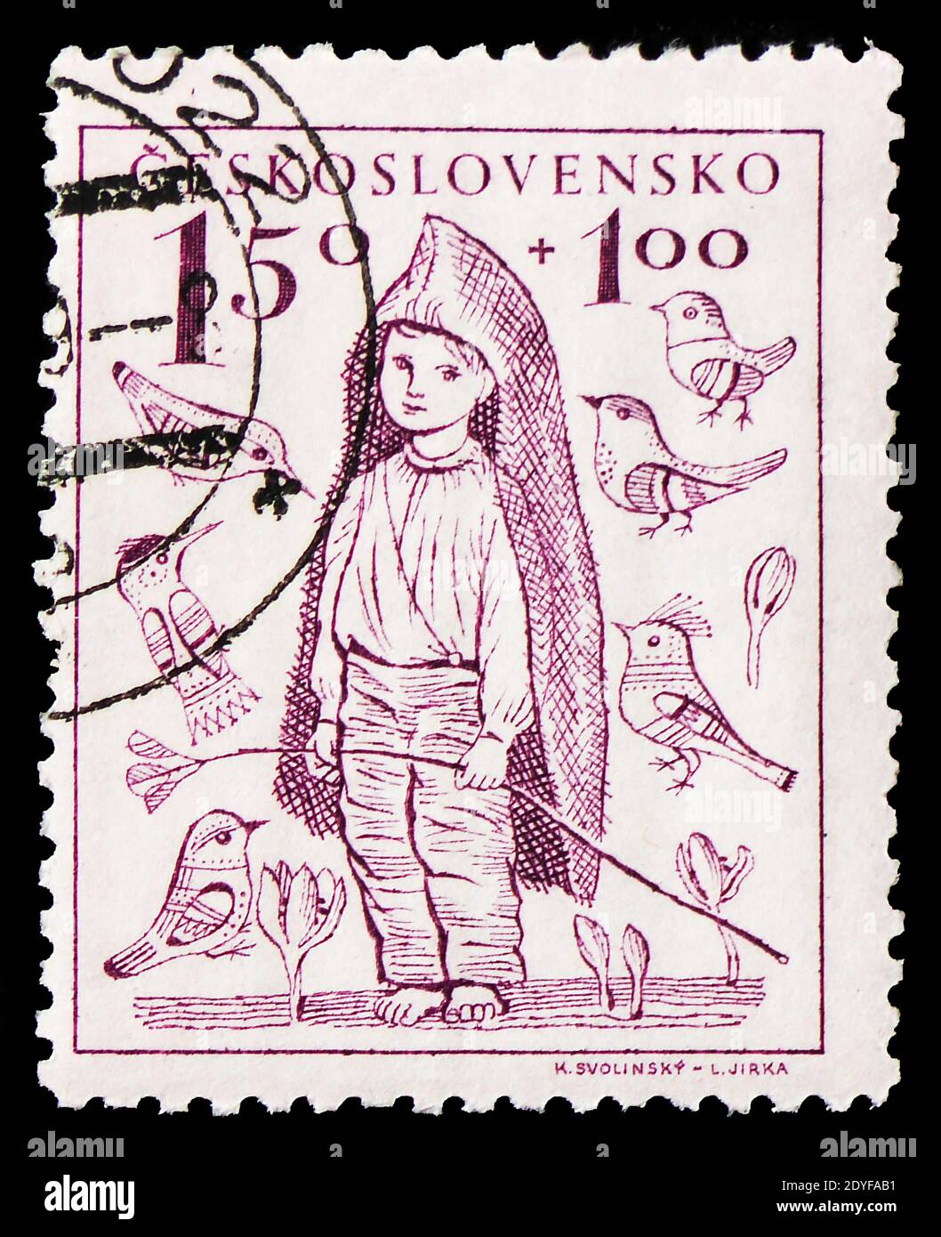 MOSCOW, RUSSIA - FEBRUARY 22, 2019: A stamp printed in Czechoslovakia ...