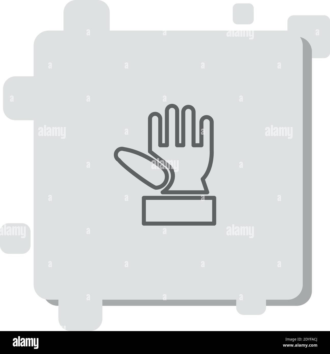 right glove outline vector icon modern simple vector illustration Stock ...