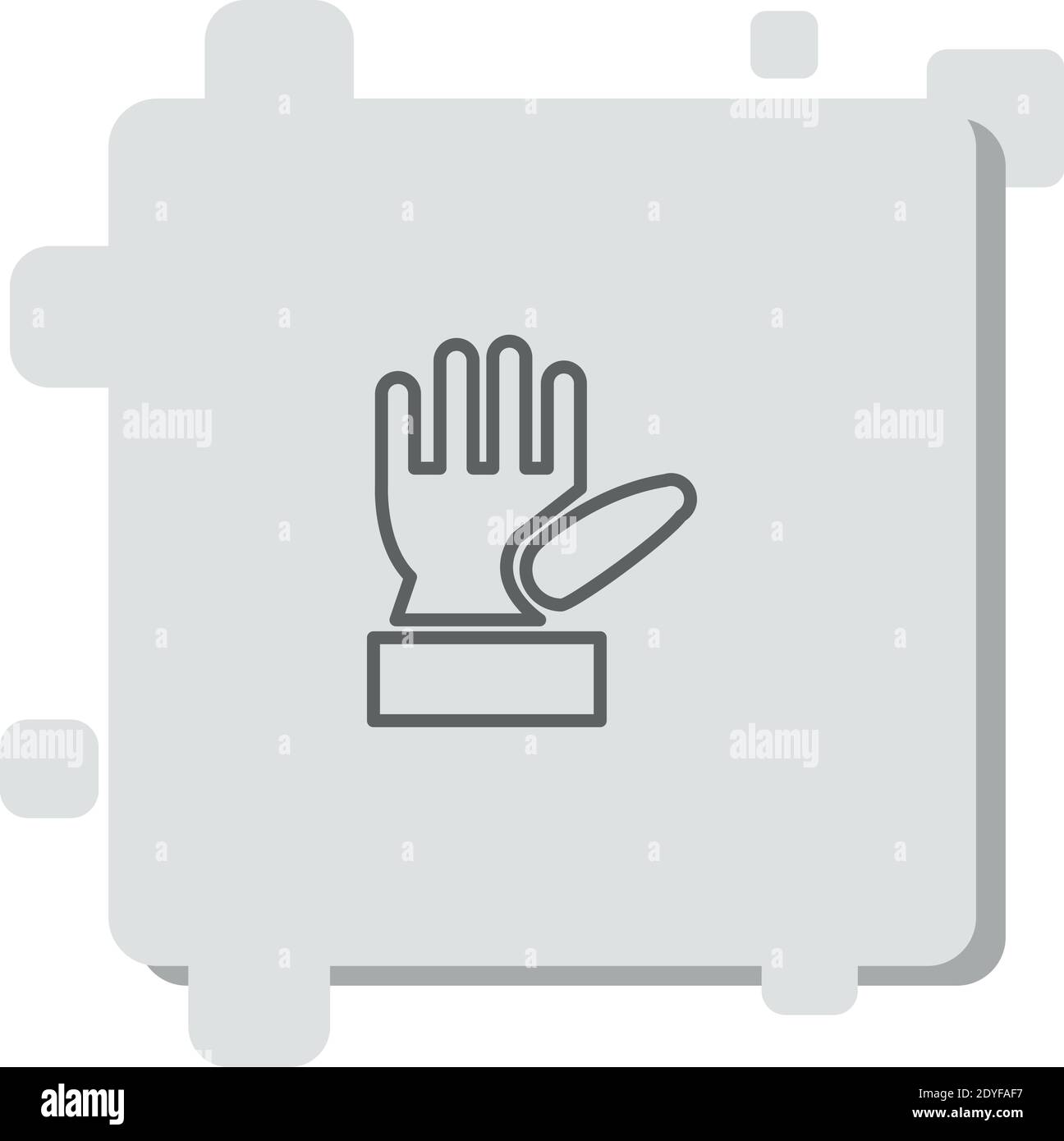 cut hand outline vector icon modern simple vector illustration Stock ...