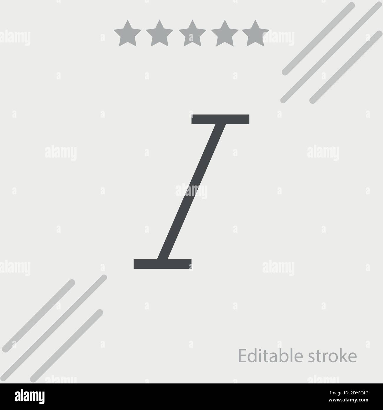 italic vector icon modern simple vector illustration Stock Vector Image ...