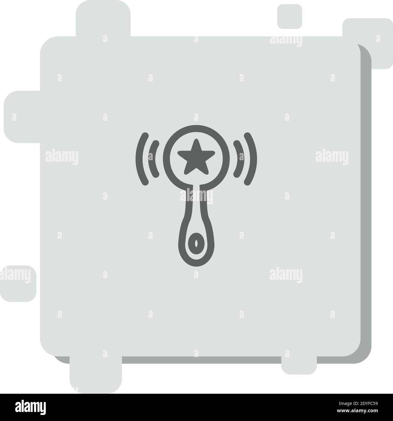 rattle with a star shape vector icon modern simple vector illustration ...