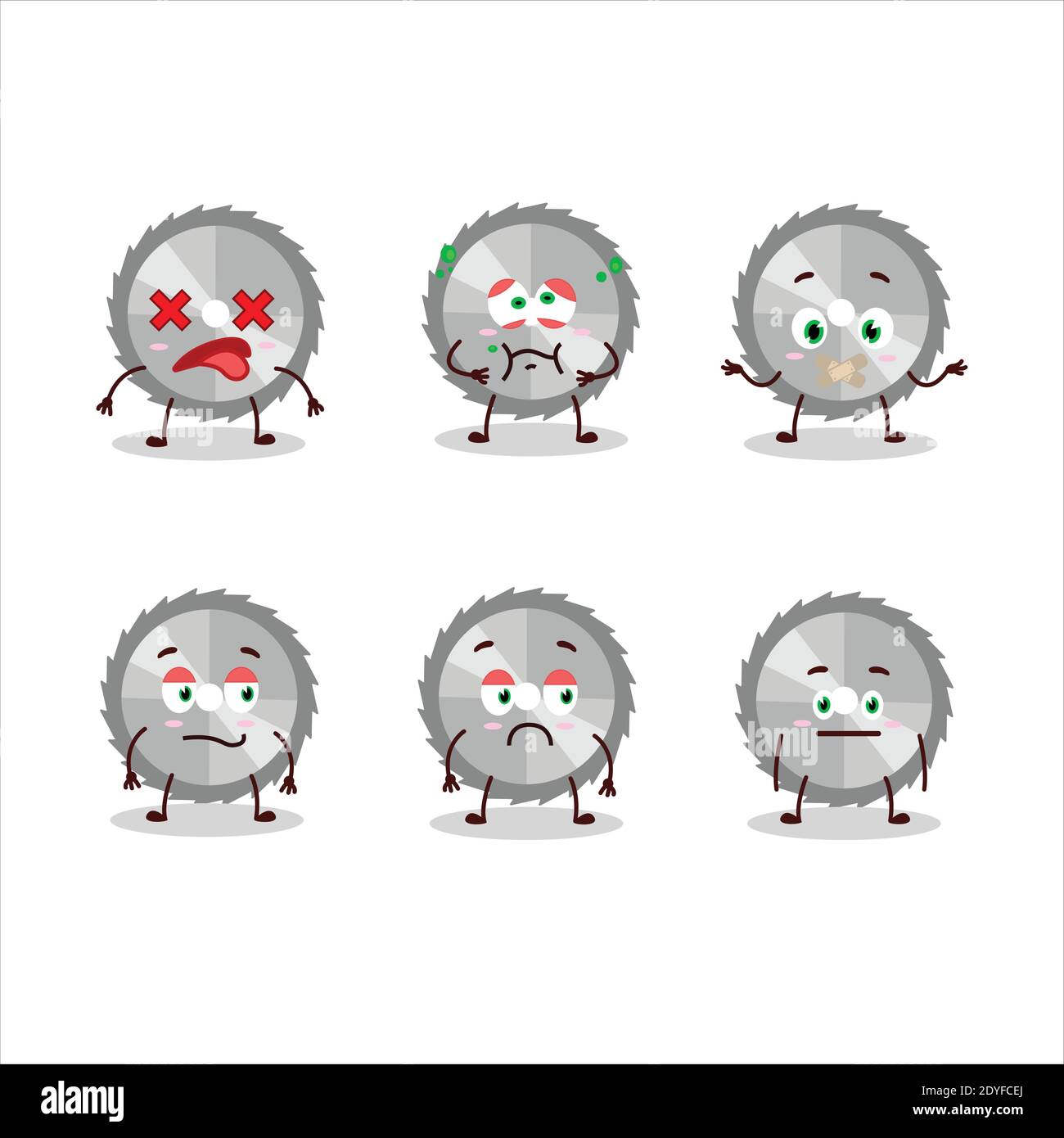 Hand saw cartoon character with nope expression. Vector illustration ...