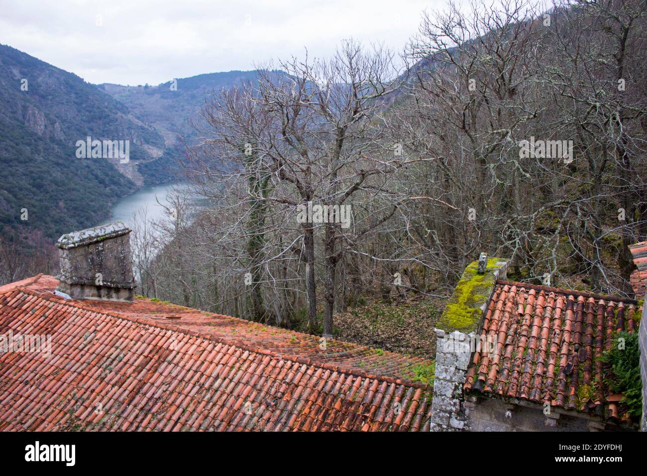 Parada de Sil, Spain. The Mosteiro de Santa Cristina de Ribas de Sil, a ...
