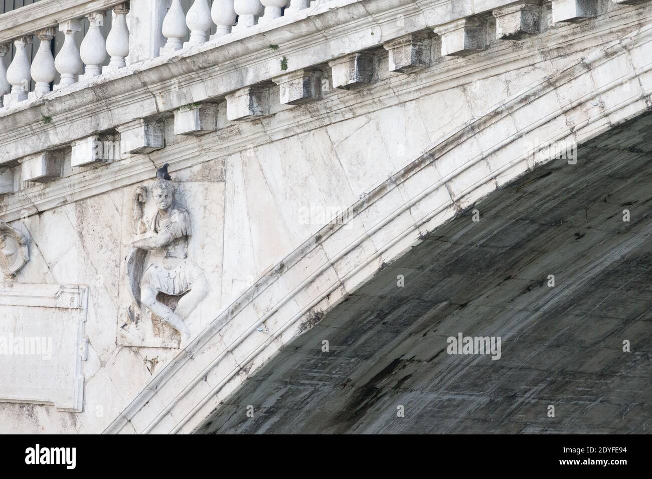 Bas Relief On Rialto Bridge Stock Photo - Alamy