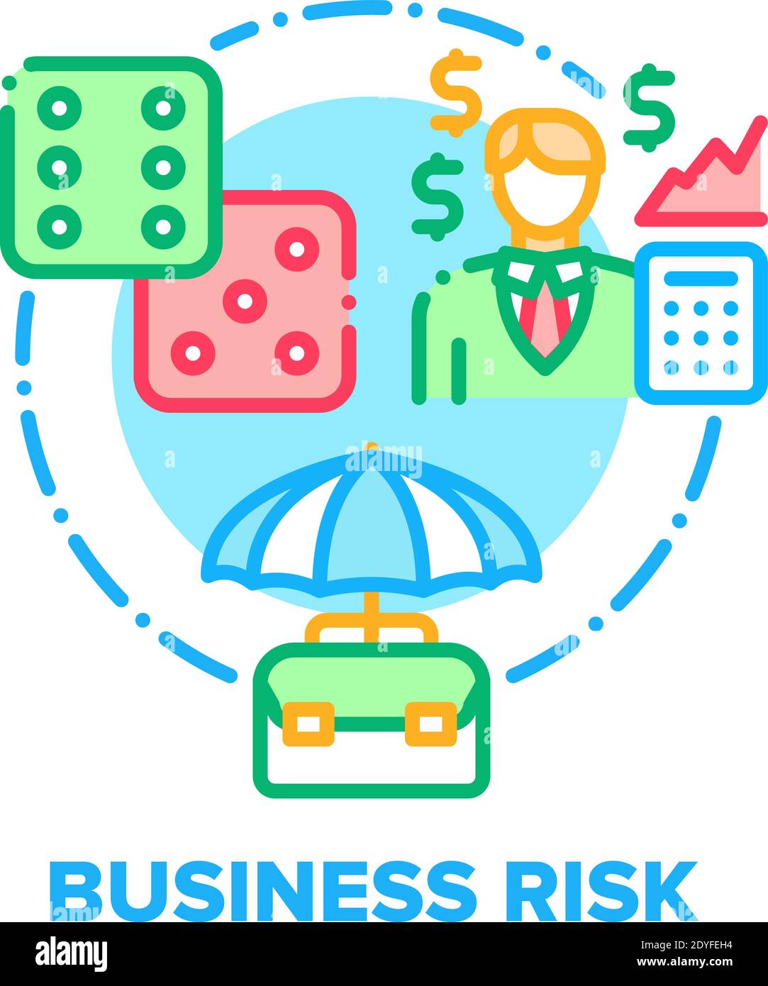 Business Risk Vector Concept Color Illustration Stock Vector Image ...