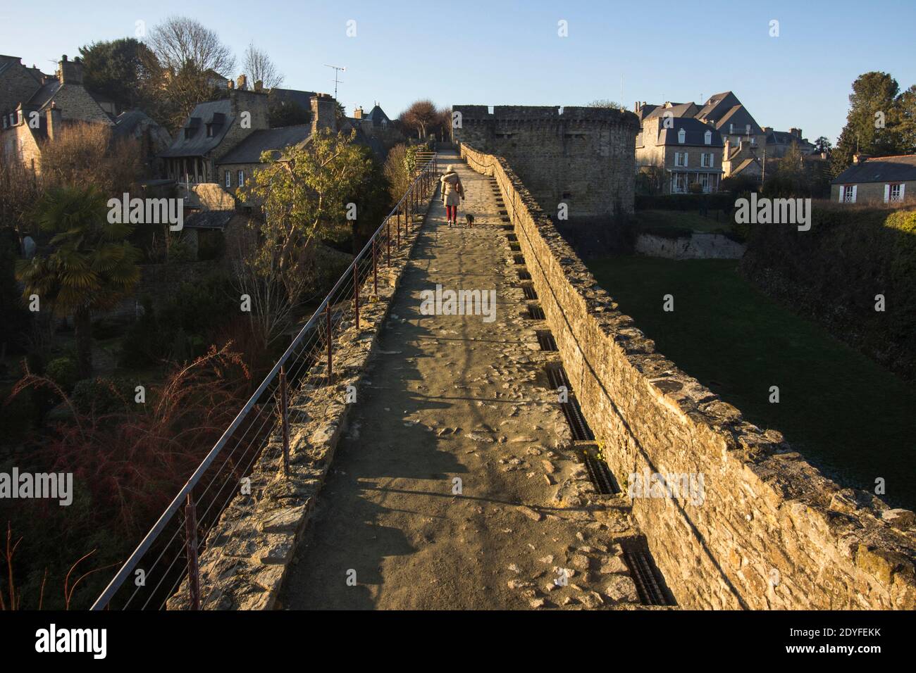 City of Dinan. Path of round. Ville de Dinan. Chemin de ronde Stock ...
