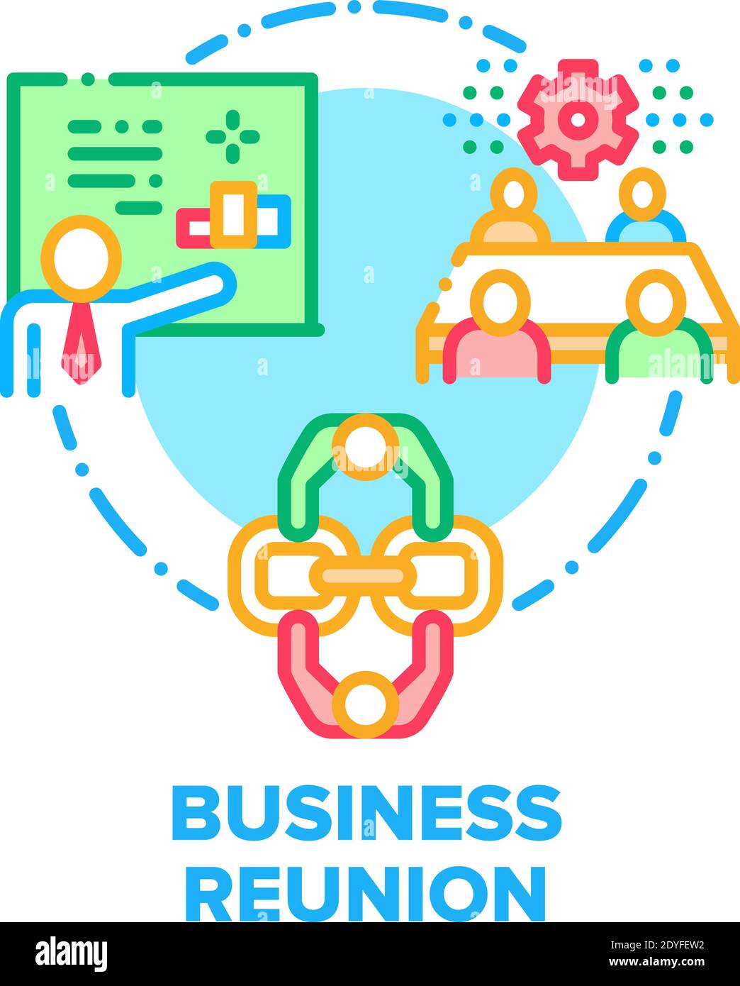 Business Reunion Vector Concept Color Illustration Stock Vector Image ...