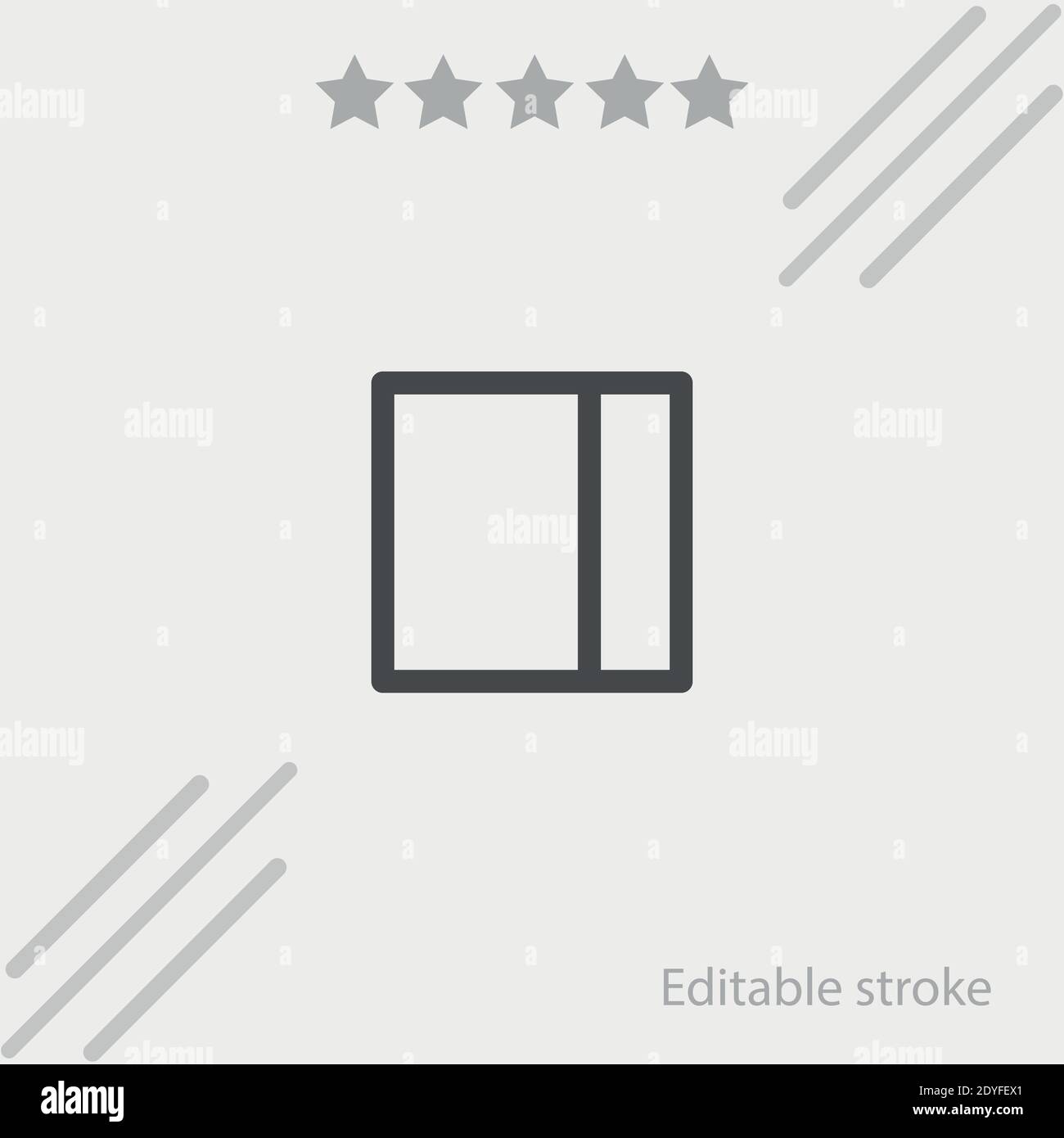 sidebar vector icon modern simple vector illustration Stock Vector ...