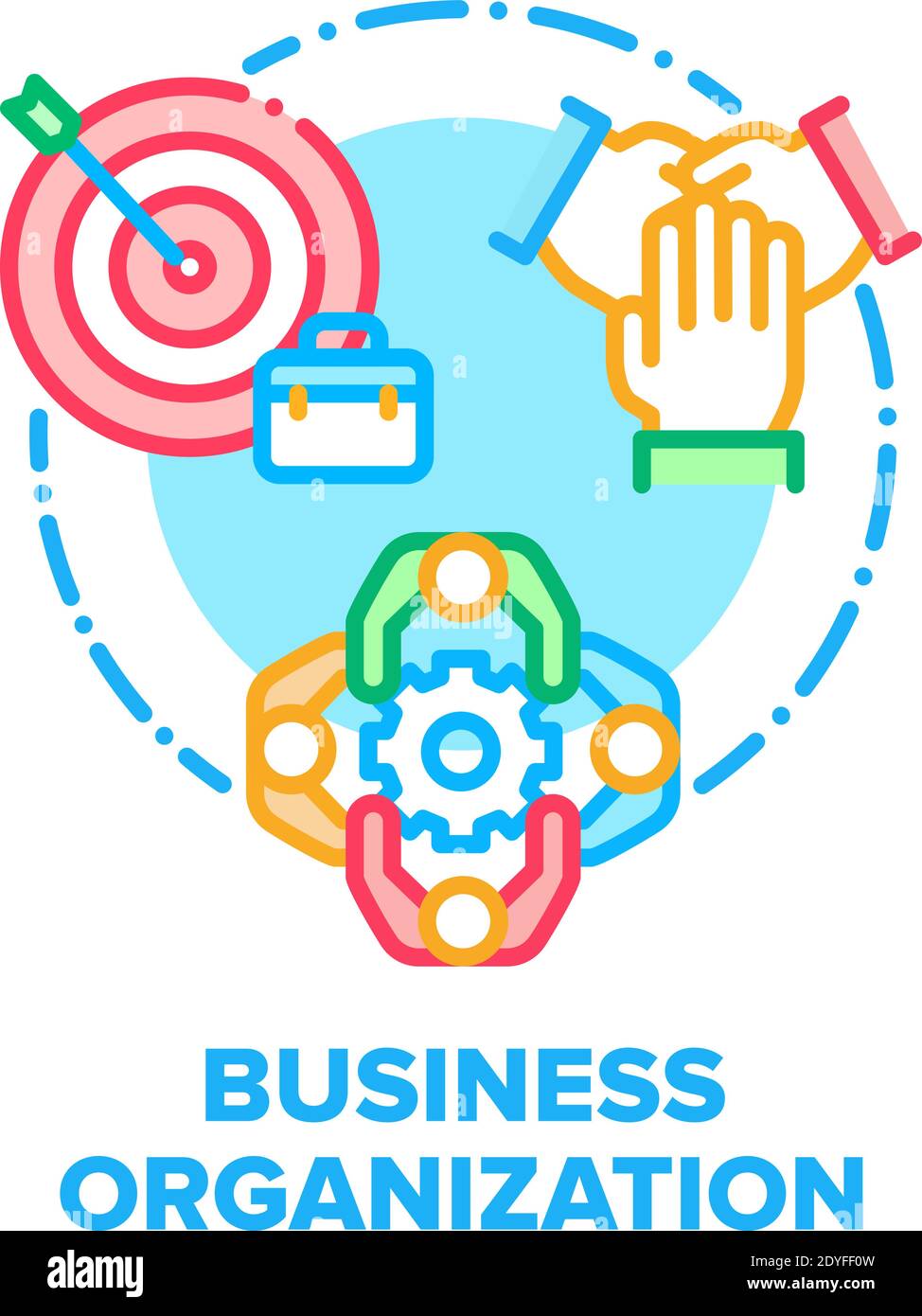 Business Organization Team Vector Concept Color Stock Vector Image ...