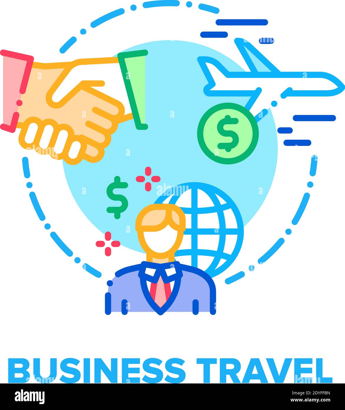 Business Travel Vector Concept Color Illustration Stock Vector Image ...