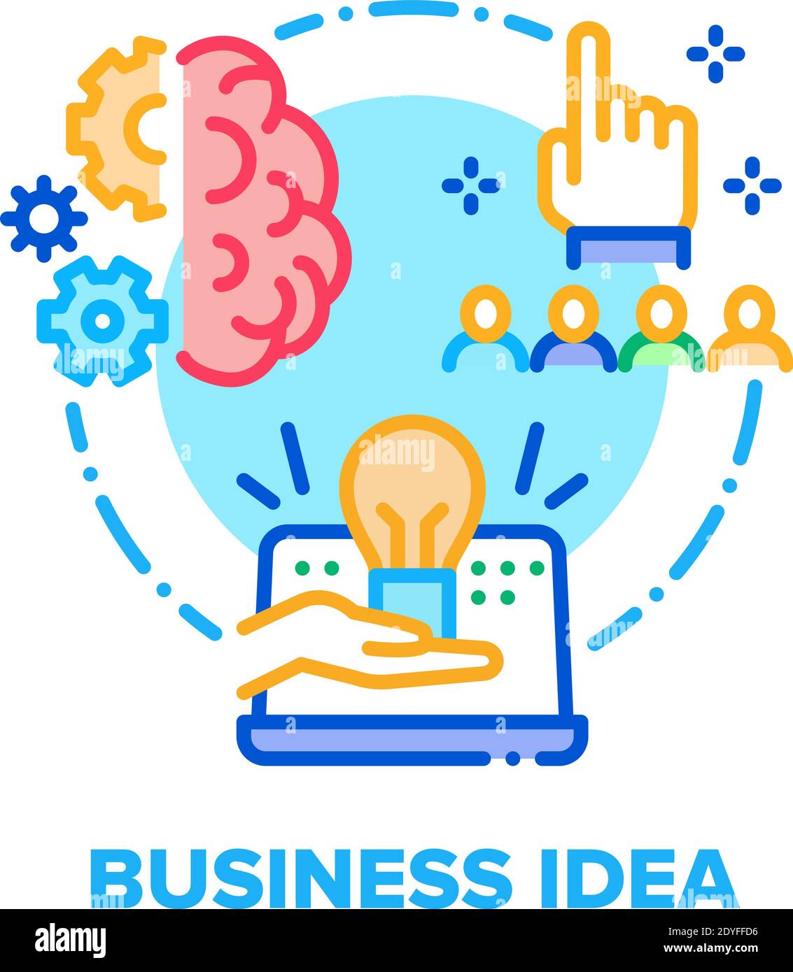 Business Idea Vector Concept Color Illustration Stock Vector Image ...
