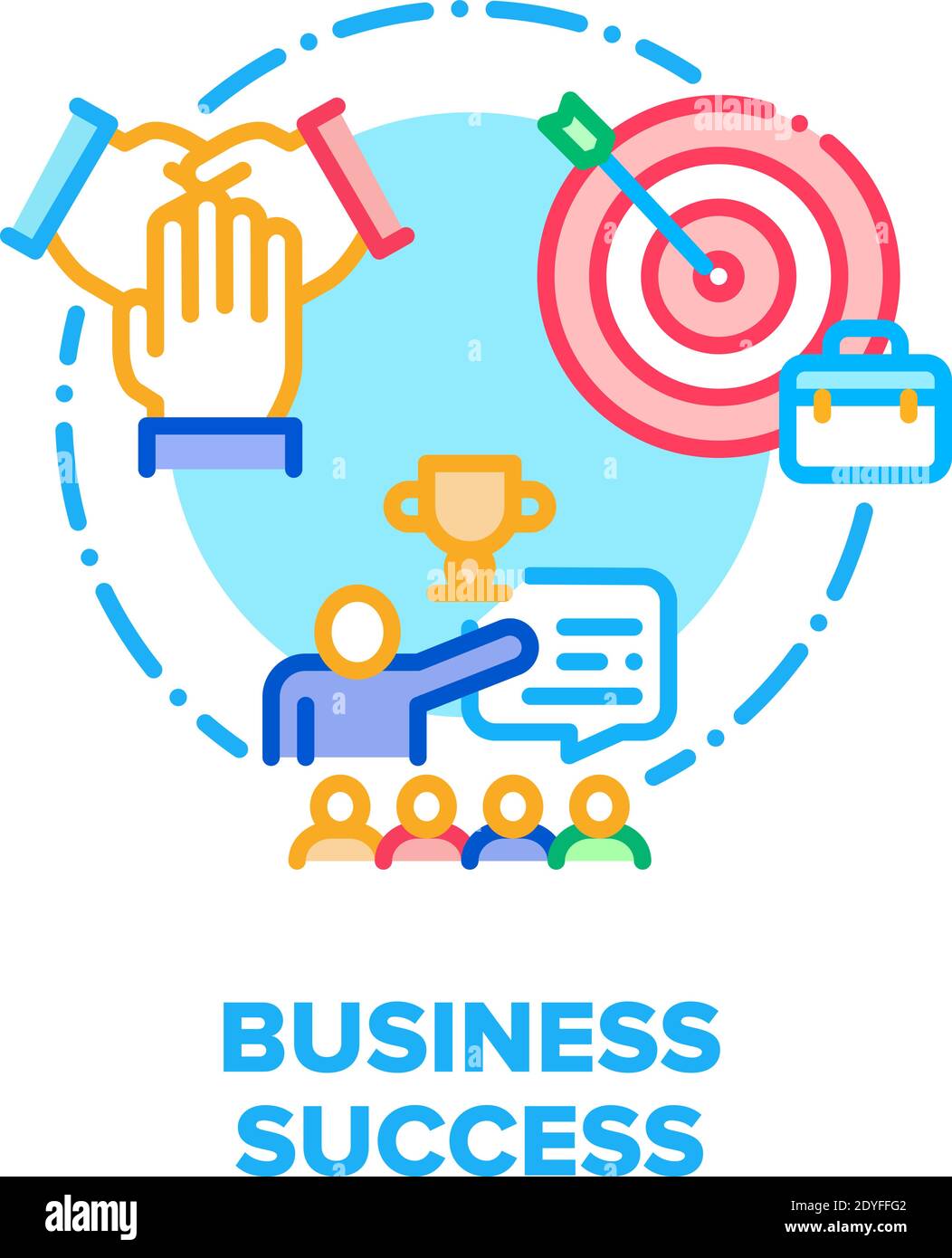 Business Success Vector Concept Color Illustration Stock Vector Image ...