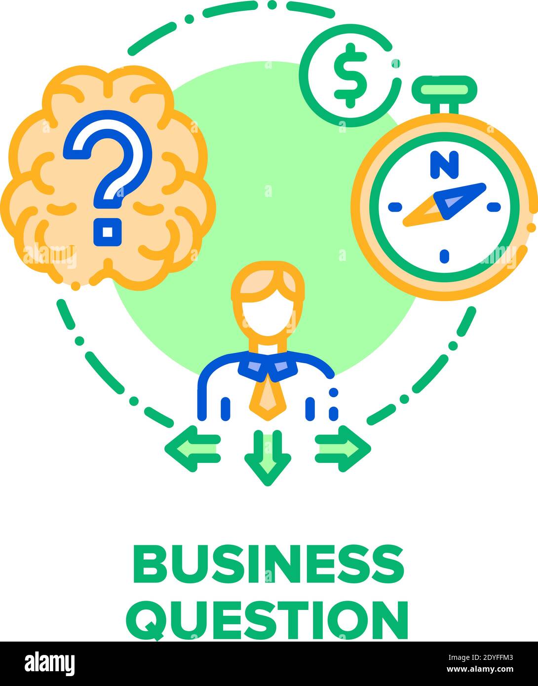 Business Question And Solve Vector Concept Color Stock Vector Image & Art - Alamy