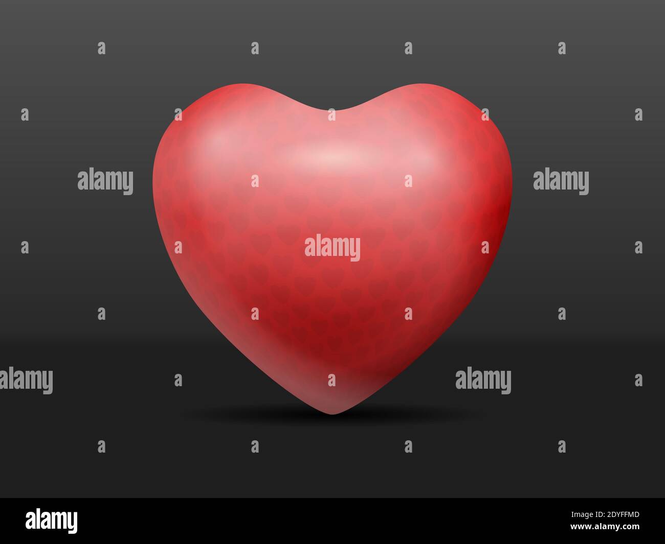 Heart on a black background. Vector illustration Stock Photo - Alamy