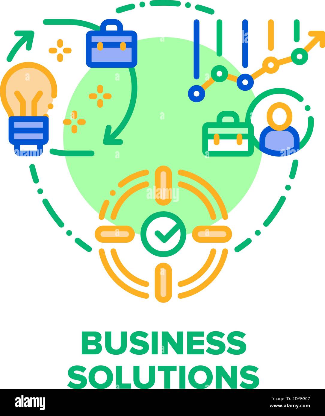 Business Solutions Strategy Vector Concept Color Stock Vector Image ...