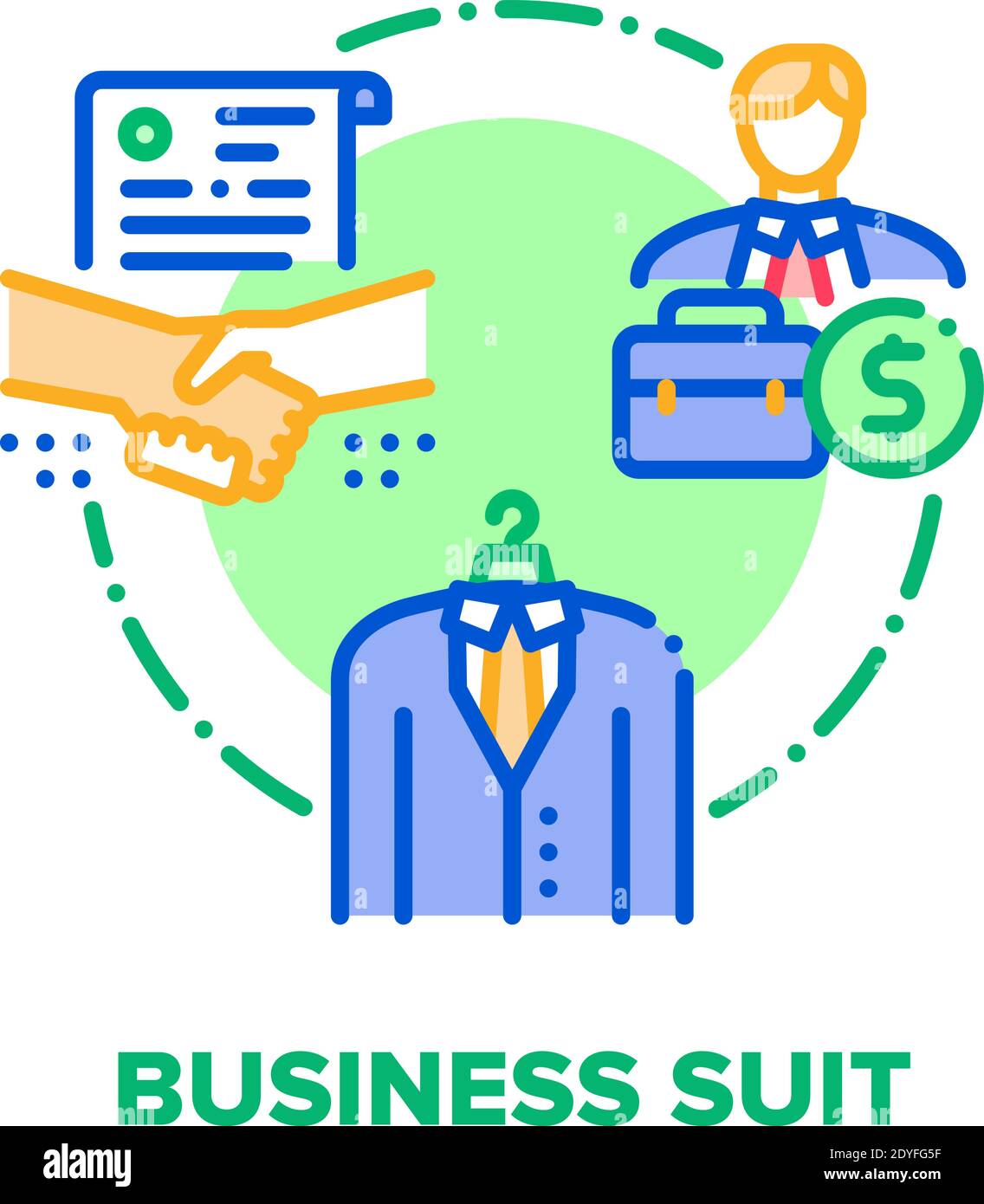 Business Suit Vector Concept Color Illustration Stock Vector Image ...