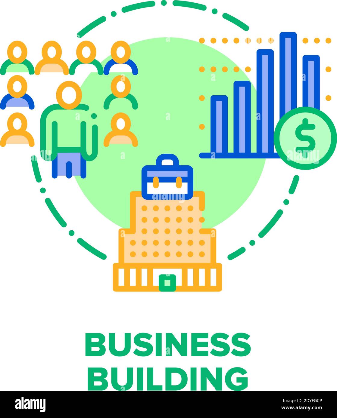 Commercial building offices property Stock Vector Images - Alamy