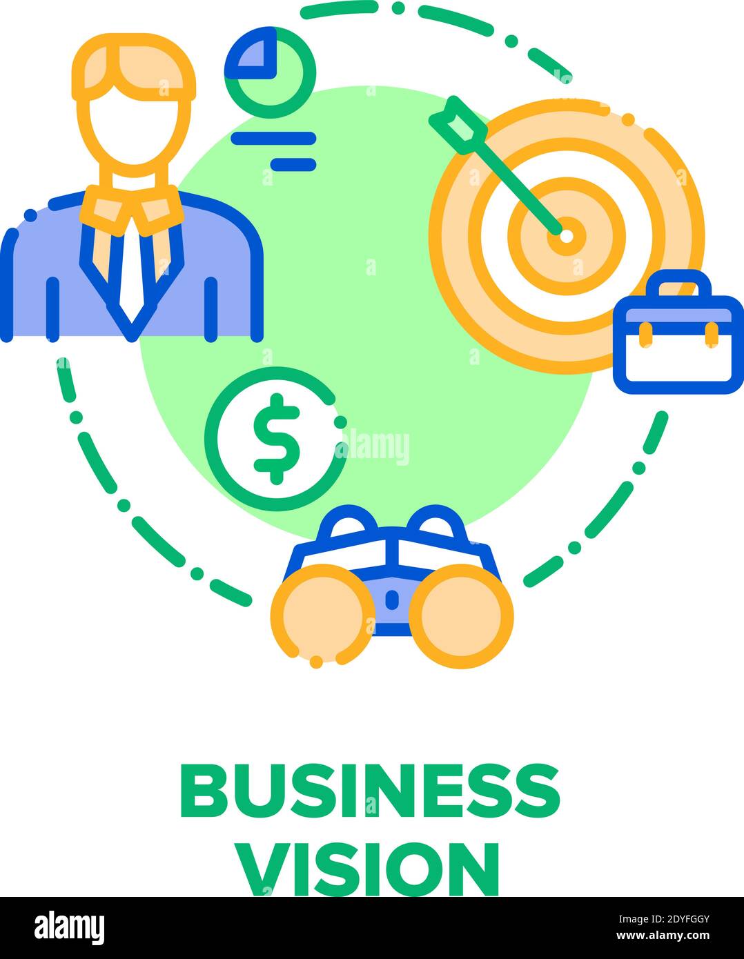 Business Vision Vector Concept Color Illustration Stock Vector Image ...