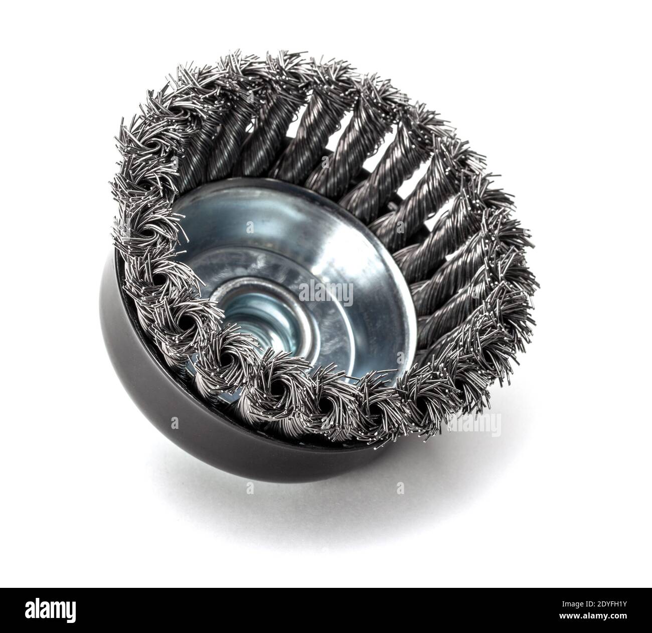 Metal brush for cleaning metal. solated on white background Stock Photo ...