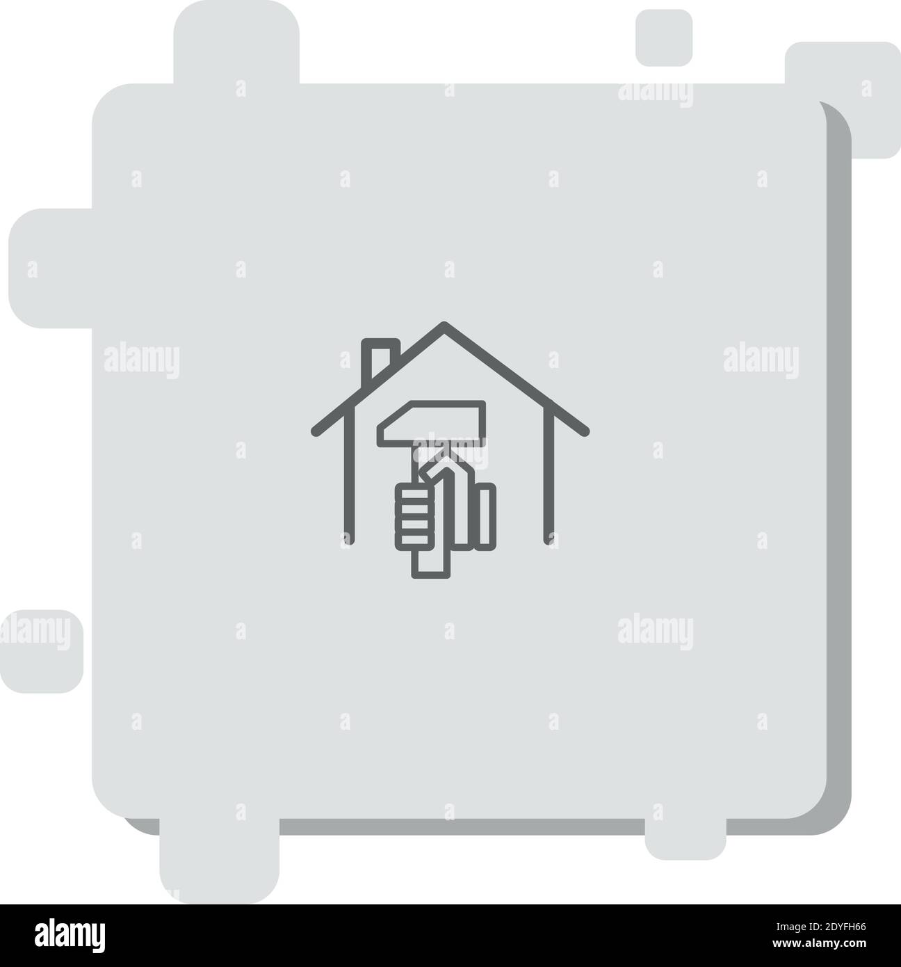 hammer in a hand inside a house vector icon modern simple vector ...