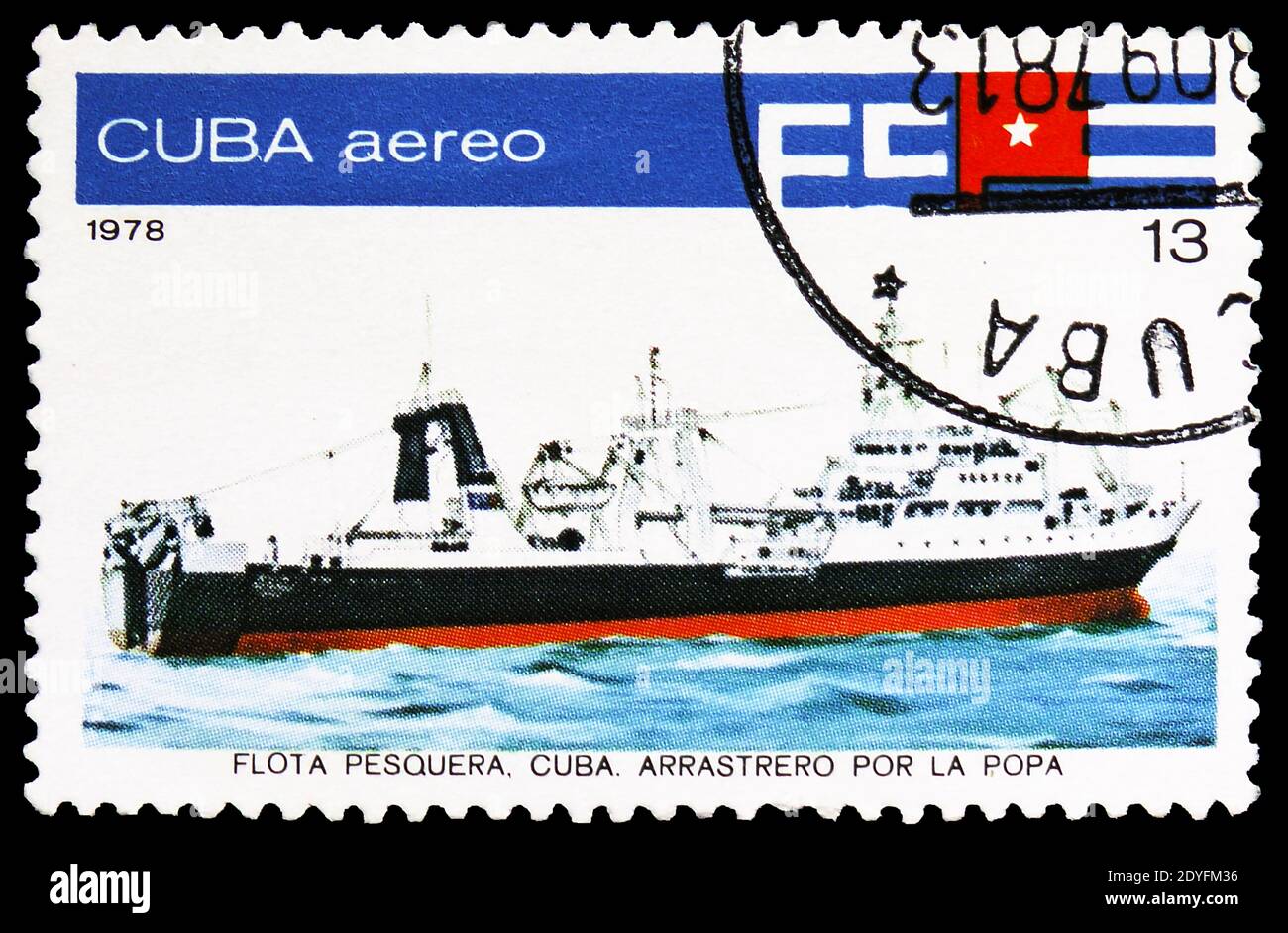 MOSCOW, RUSSIA - MARCH 23, 2019: Postage stamp printed in Cuba shows ...