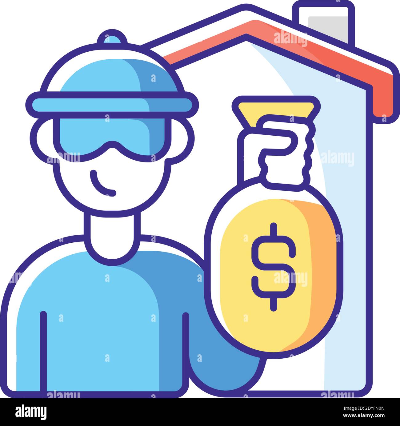 Theft RGB color icon Stock Vector Image & Art - Alamy