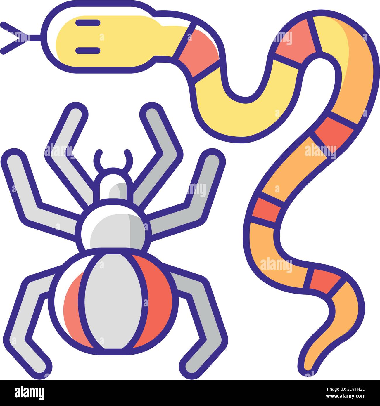 Dangerous animals RGB color icon Stock Vector Image & Art - Alamy