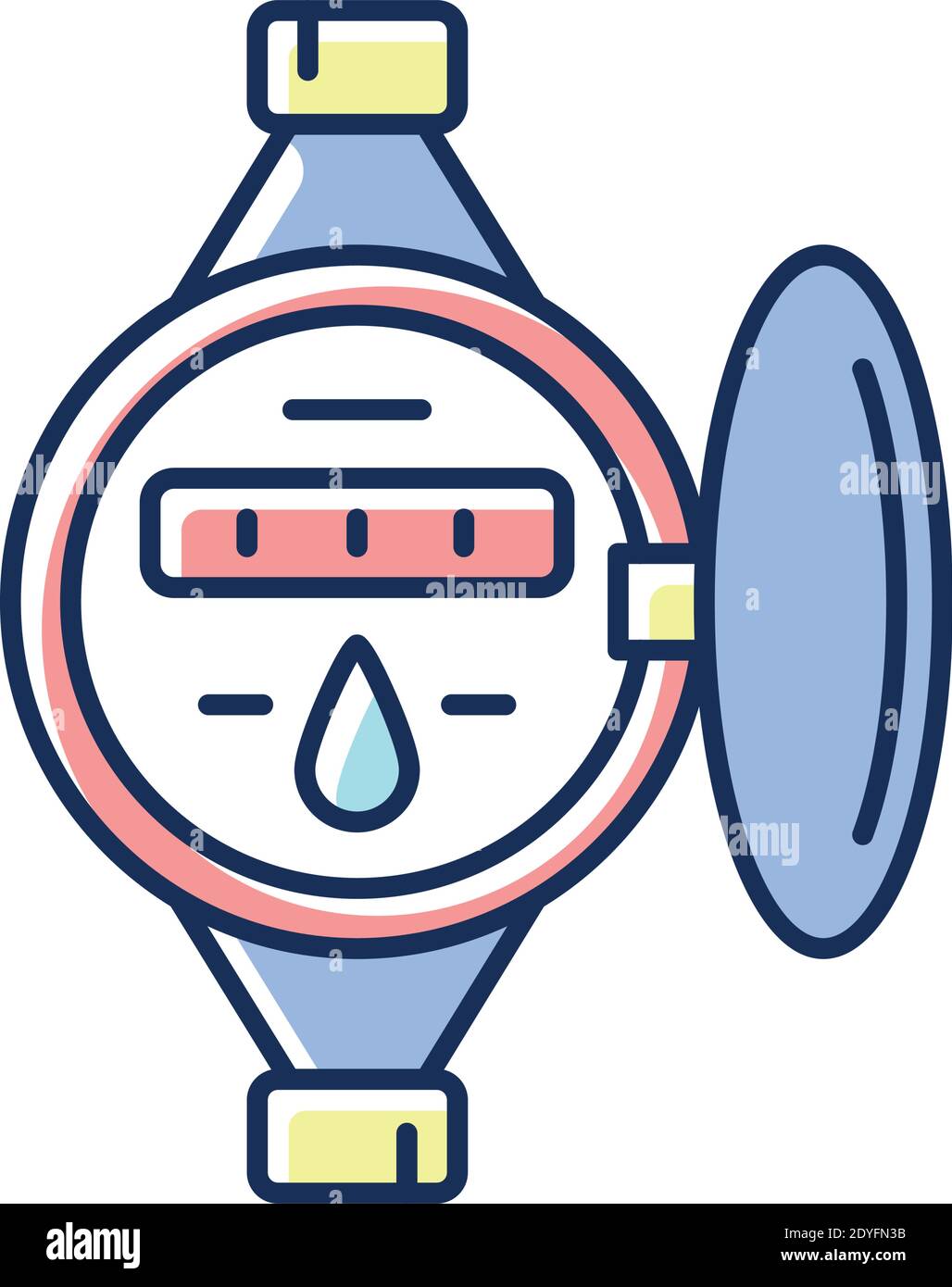 Water meter RGB color icon Stock Vector Image & Art - Alamy